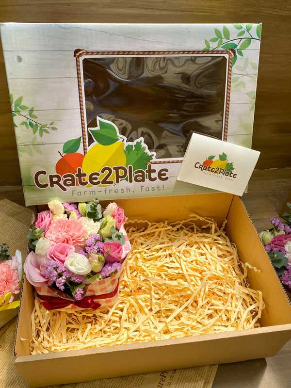 Flower Box in Empty Regular Box | Crate2Plate
